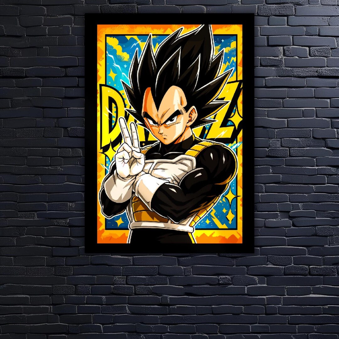 Vegeta Dragon Ball Z Metal Wall Art | Anime Poster UV Printed Bold ...