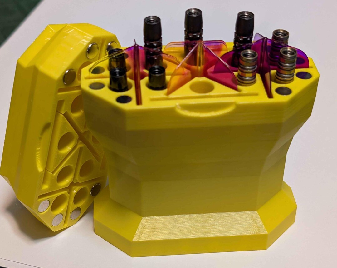 Baby Bee Dart Case (yellow) - Holds 10 Dart Barrels or Stems and 3 ...