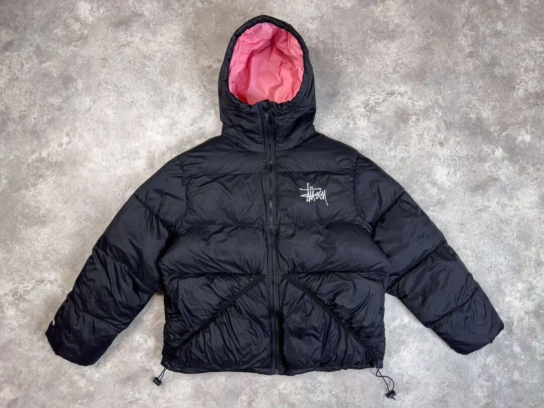 Stussy Micro Ripstop Down Parka Black Pink - Etsy