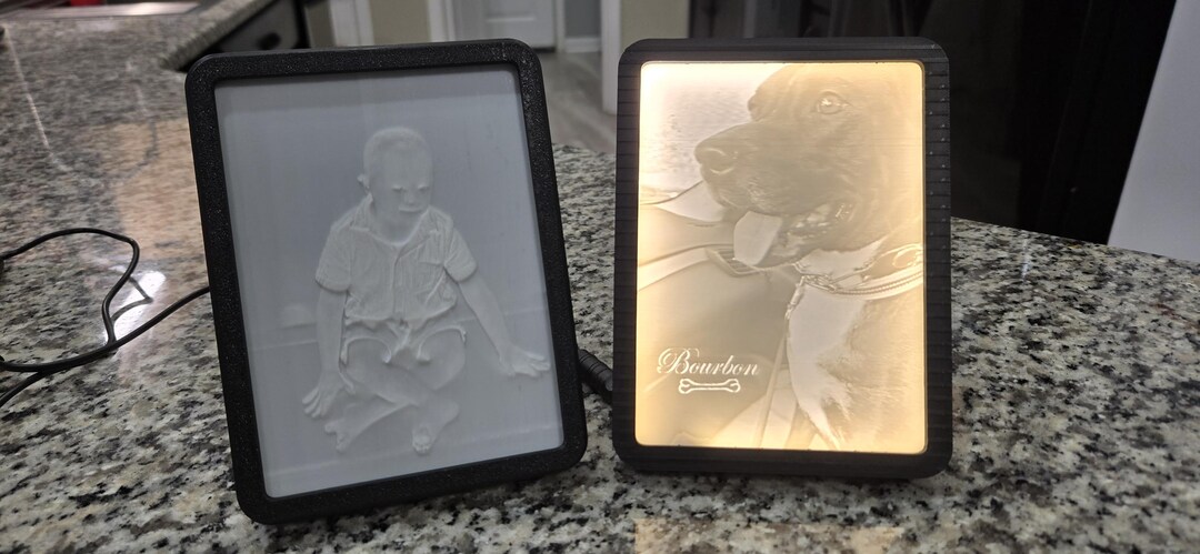 3d Printed Lithophanes in Dimmable Led Frame - Etsy