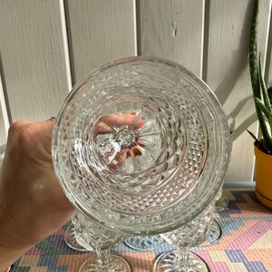 Vintage Anchor Hocking Wexford Crystal Pattern Glassware, Set of 10 ...