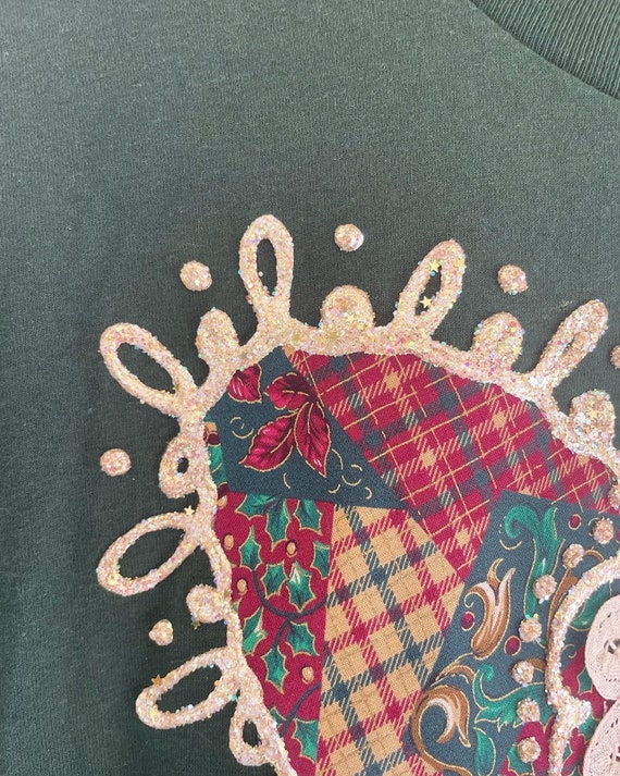 Vintage Sparkling Puffy Paint Patchwork Lace Angel. S… - Gem