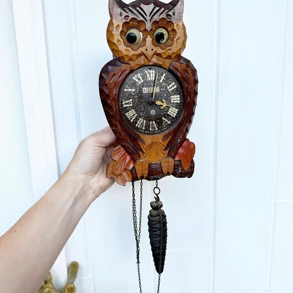 Wooden Owl Clock - Etsy