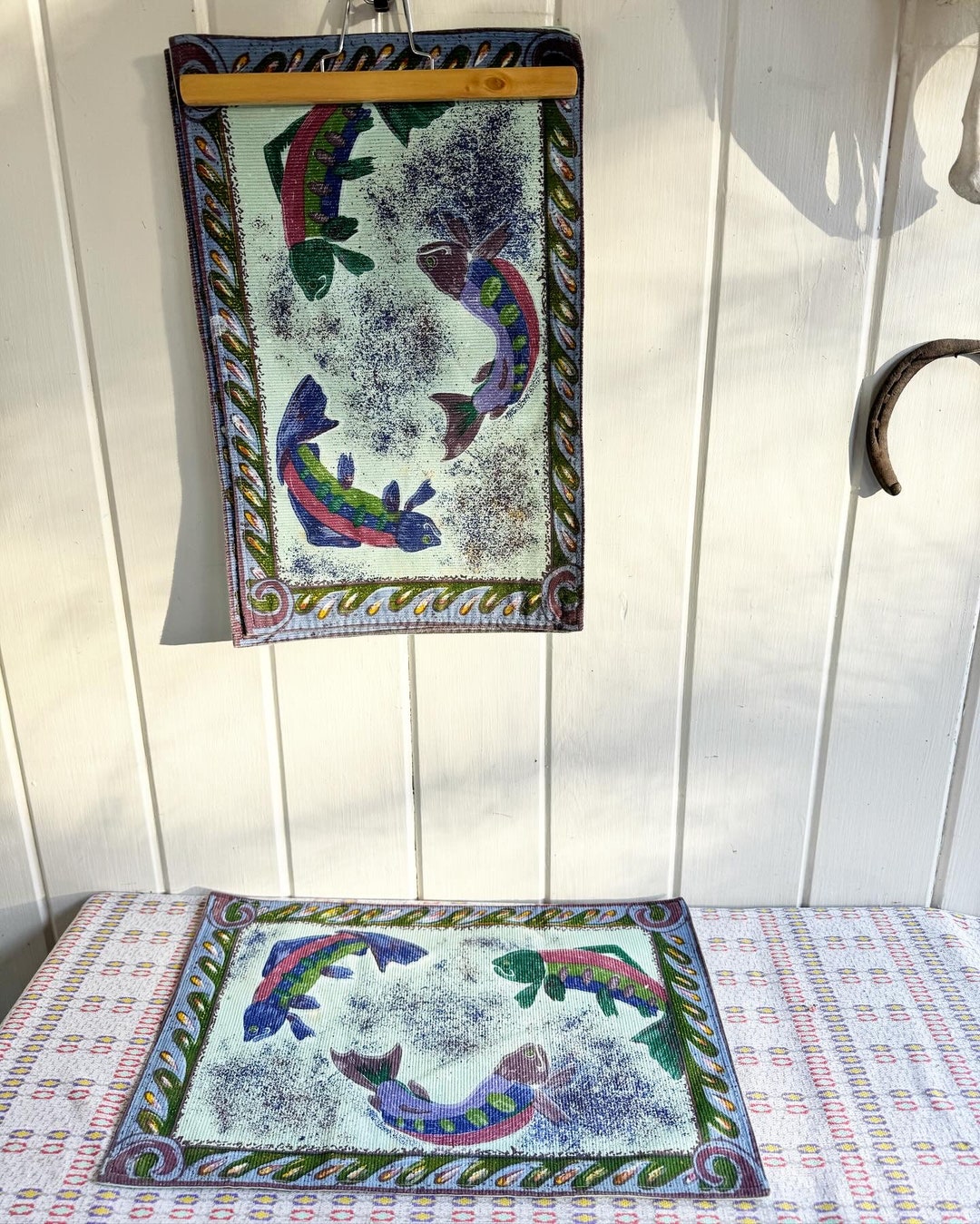 Set of 4 Cool Colored Koi Fish Placemats. - Etsy