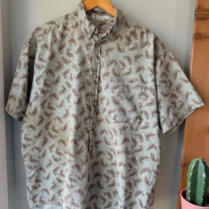 Fish Button up Shirt - Etsy