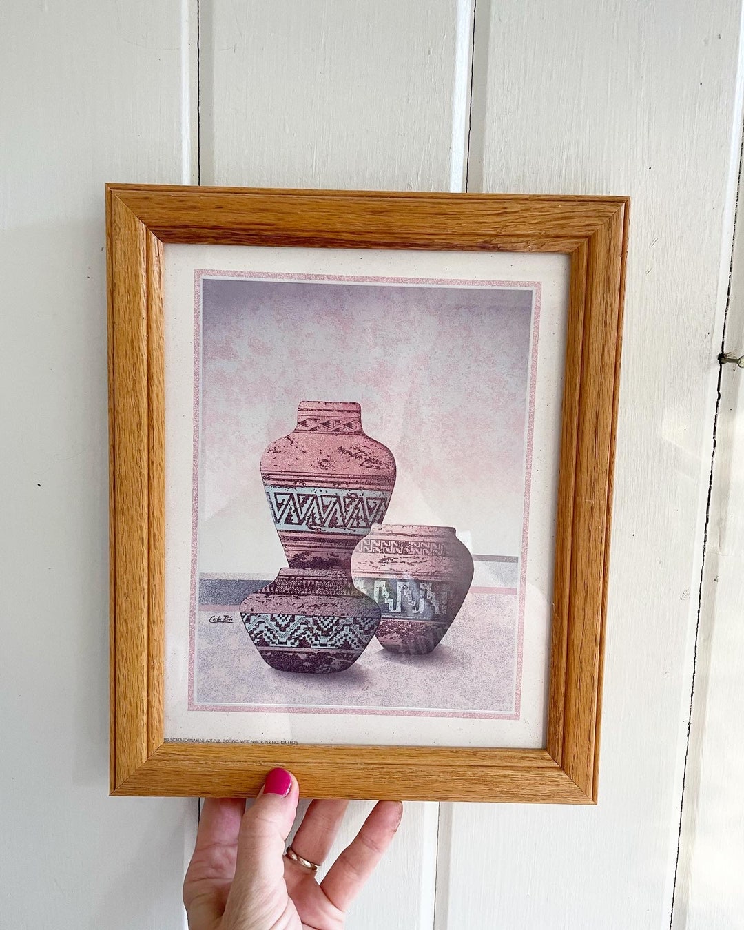 Vintage Carlos Rios Southwest Purple, Pink, and Turquoise Adobe Pots ...