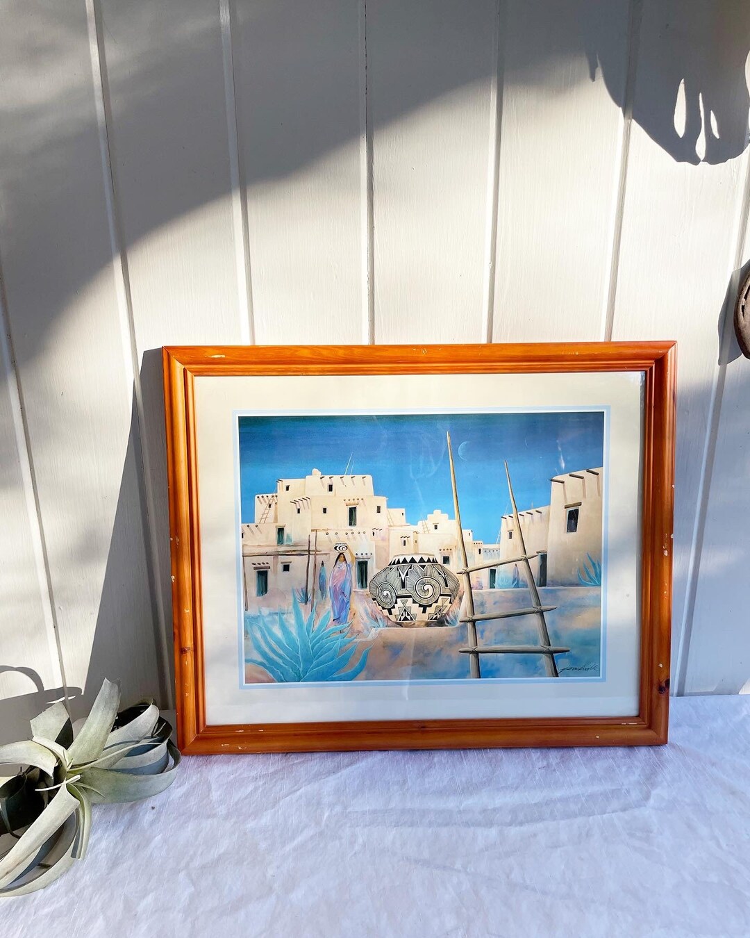 Large Vintage Jim Prindiville Southwest Sante Fe New Mexico Print ...