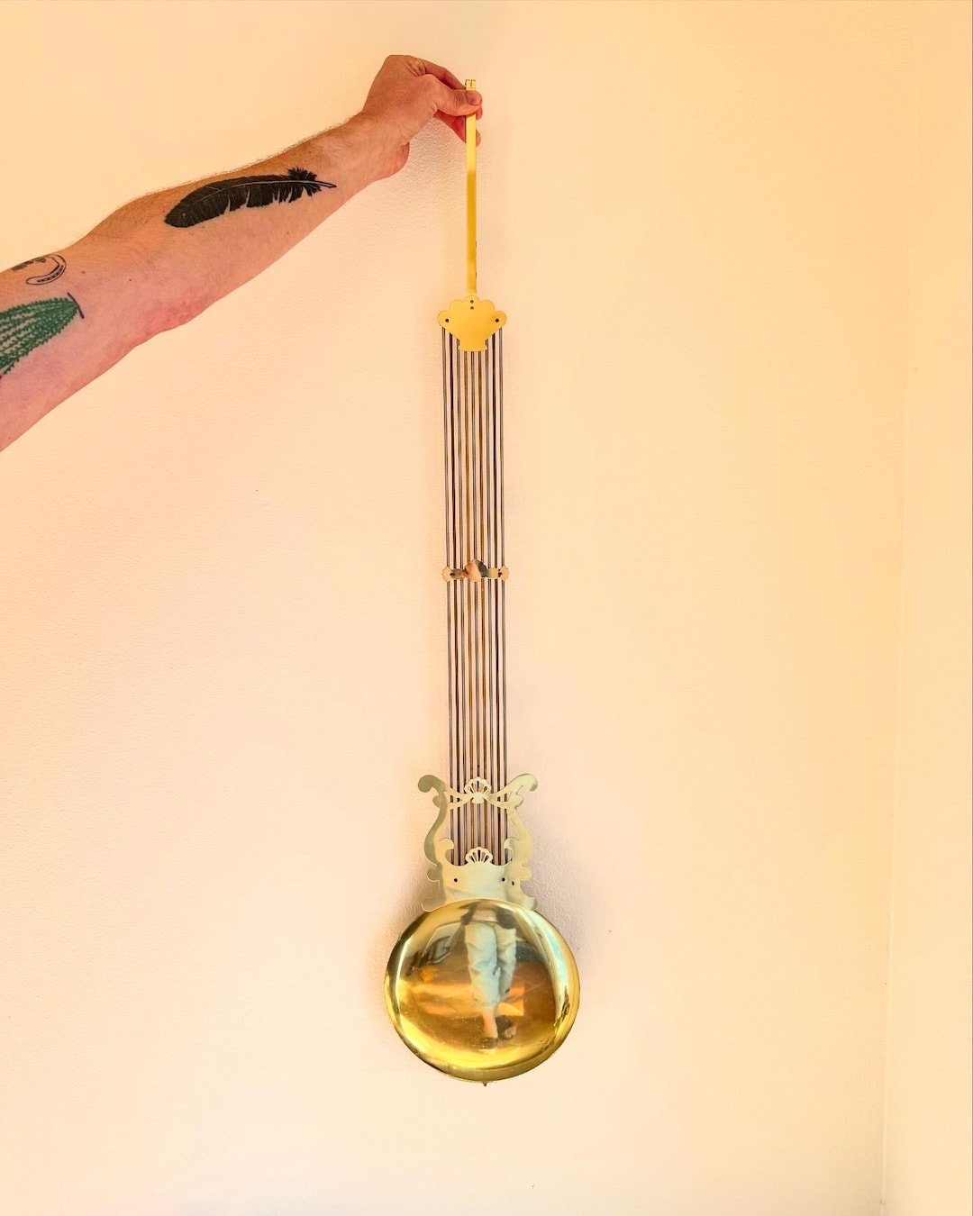 Vintage Brass/steel Lyre Pendulum 43”. Vintage/antique Tall Case ...