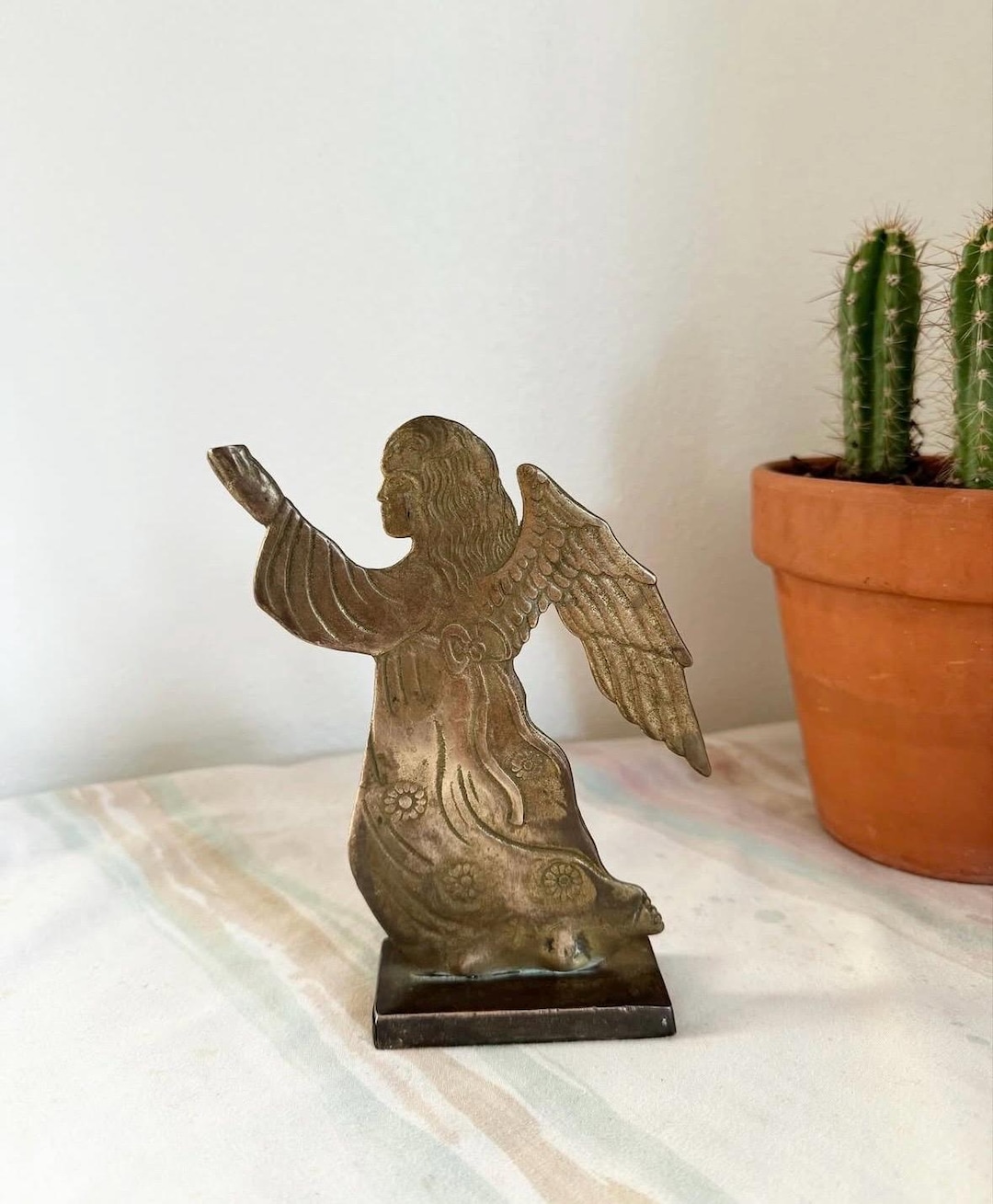 Vintage Brass Angel Figurine. Christmas Holiday Decor. - Etsy