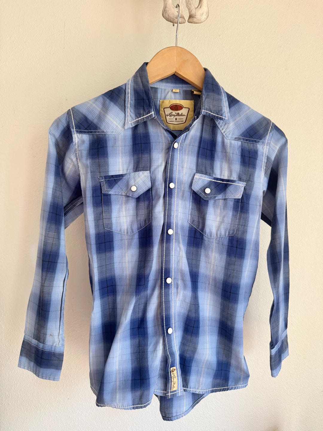 Vintage Vintage Boys' Larry Mahan Plaid Western Pearl Snap Shirt ...