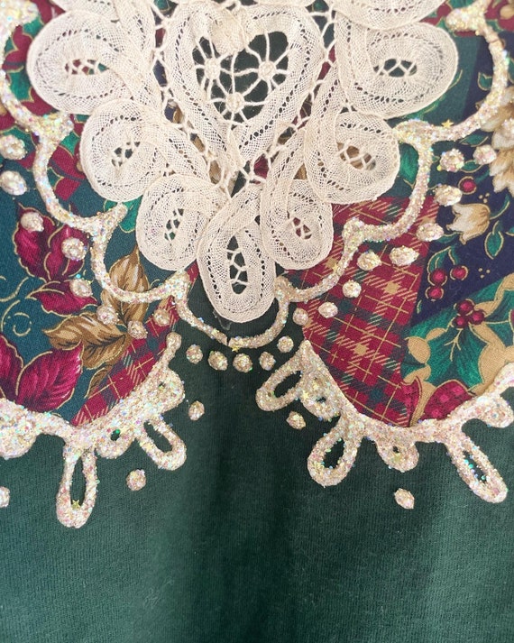 Vintage Sparkling Puffy Paint Patchwork Lace Angel. S… - Gem