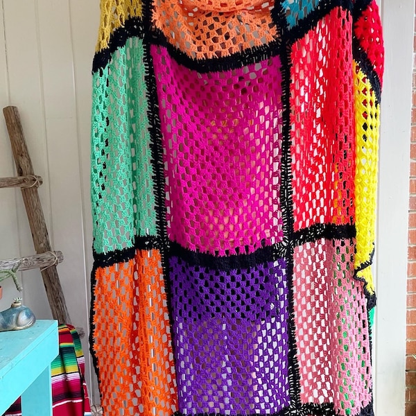 Multi Colored Throw - Etsy