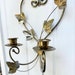 Vintage Metal Gold Heart Ivy Vine Double Candle Holder Wall Sconce. - Etsy
