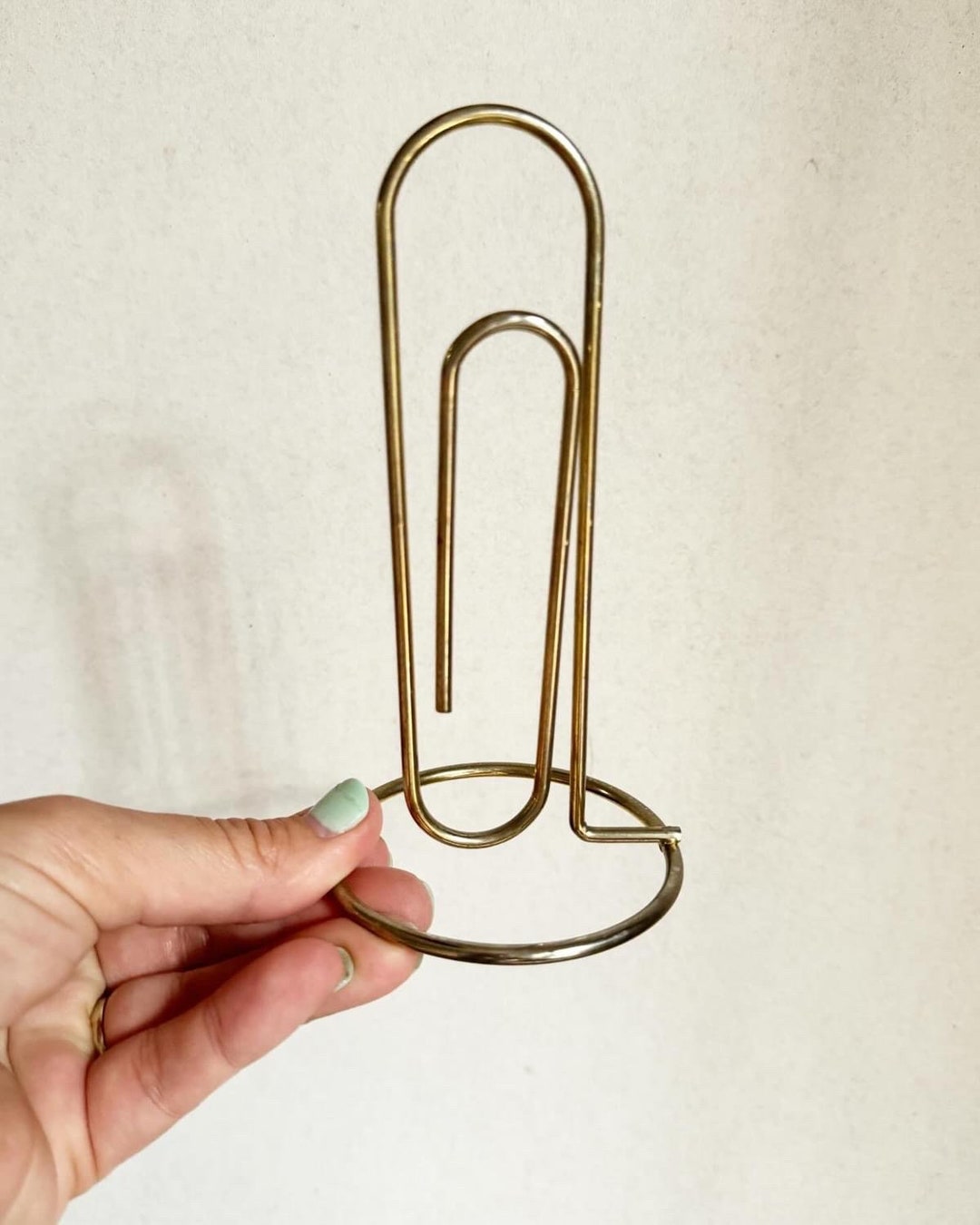 Vintage Paper Clip Memo Holder. Paper Clip Mail Holder. Desk Decor ...