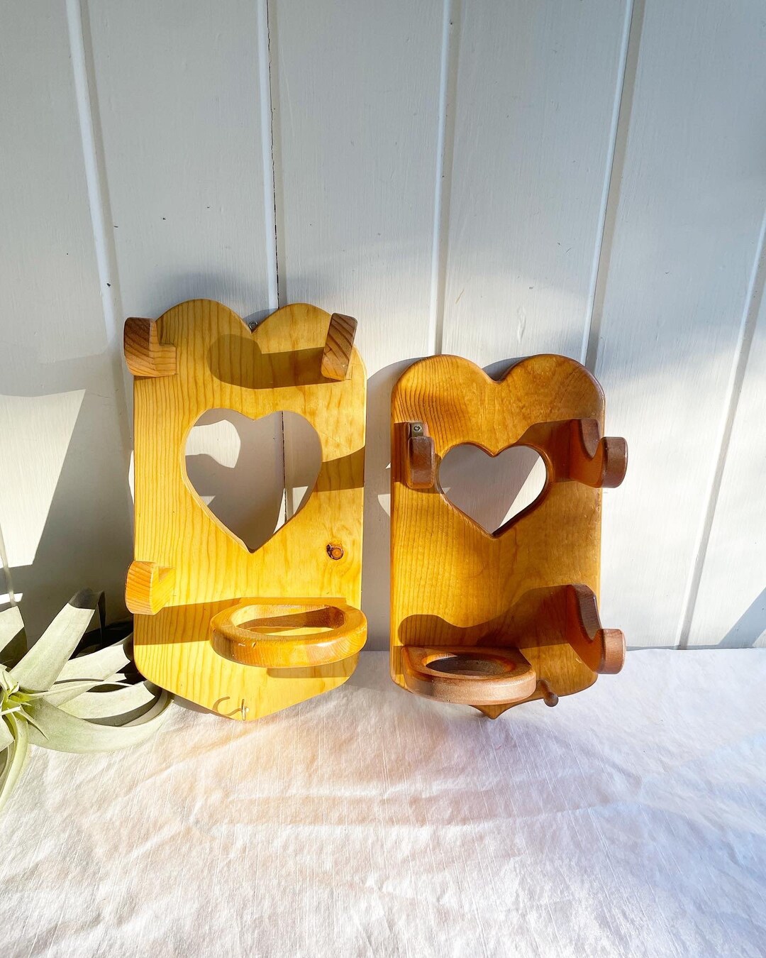 Vintage Handmade Wooden Baseball, Glove, Ball, Bat Wall Display Holder ...