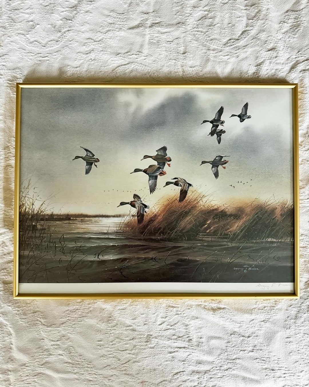 Dark Water (mallards) by Gregory Messier. Against the Wind. Duck Wall ...