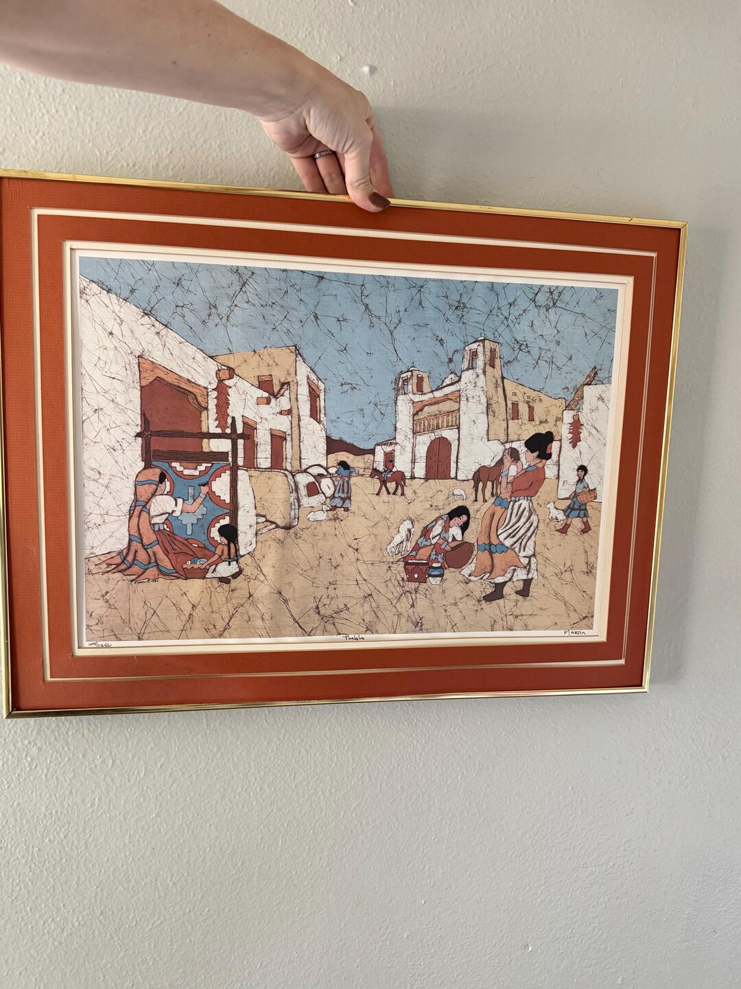Vintage 1985 Dick and Trish Martin ‘pueblo’ Limited Edition Batik Print ...