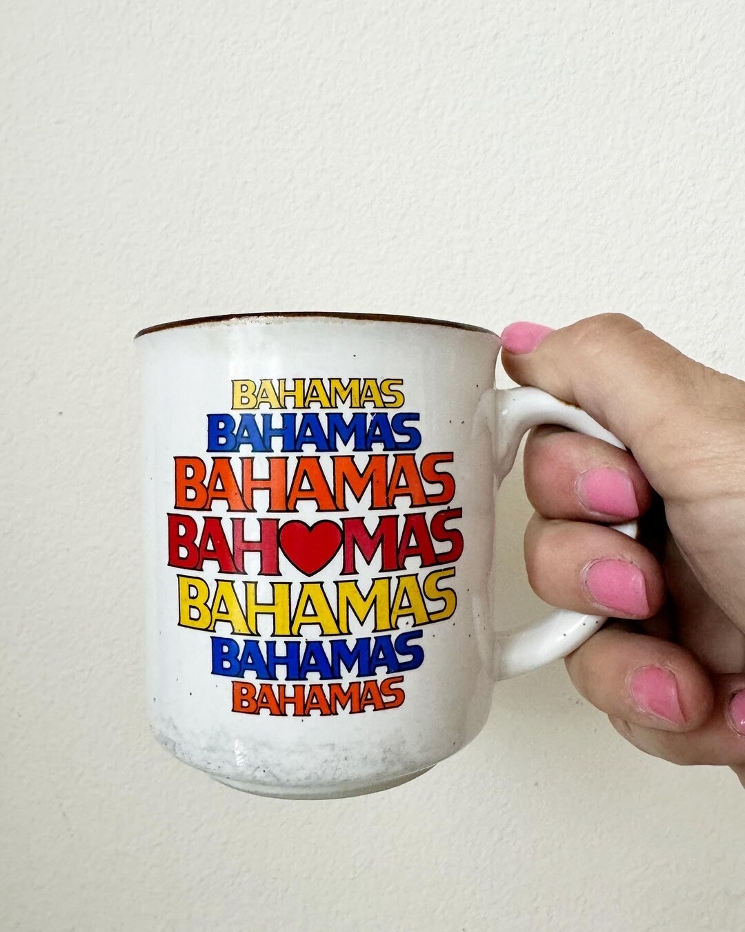 Vintage Bahamas Typography Mug. Rainbow Bahamas Bahamas Rainbow Mug. - Etsy