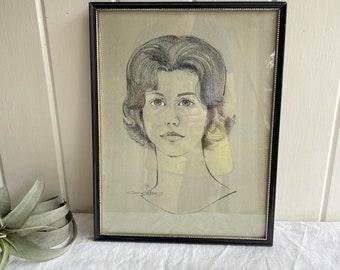 Vintage Charcoal Drawings & Illustrations - Etsy