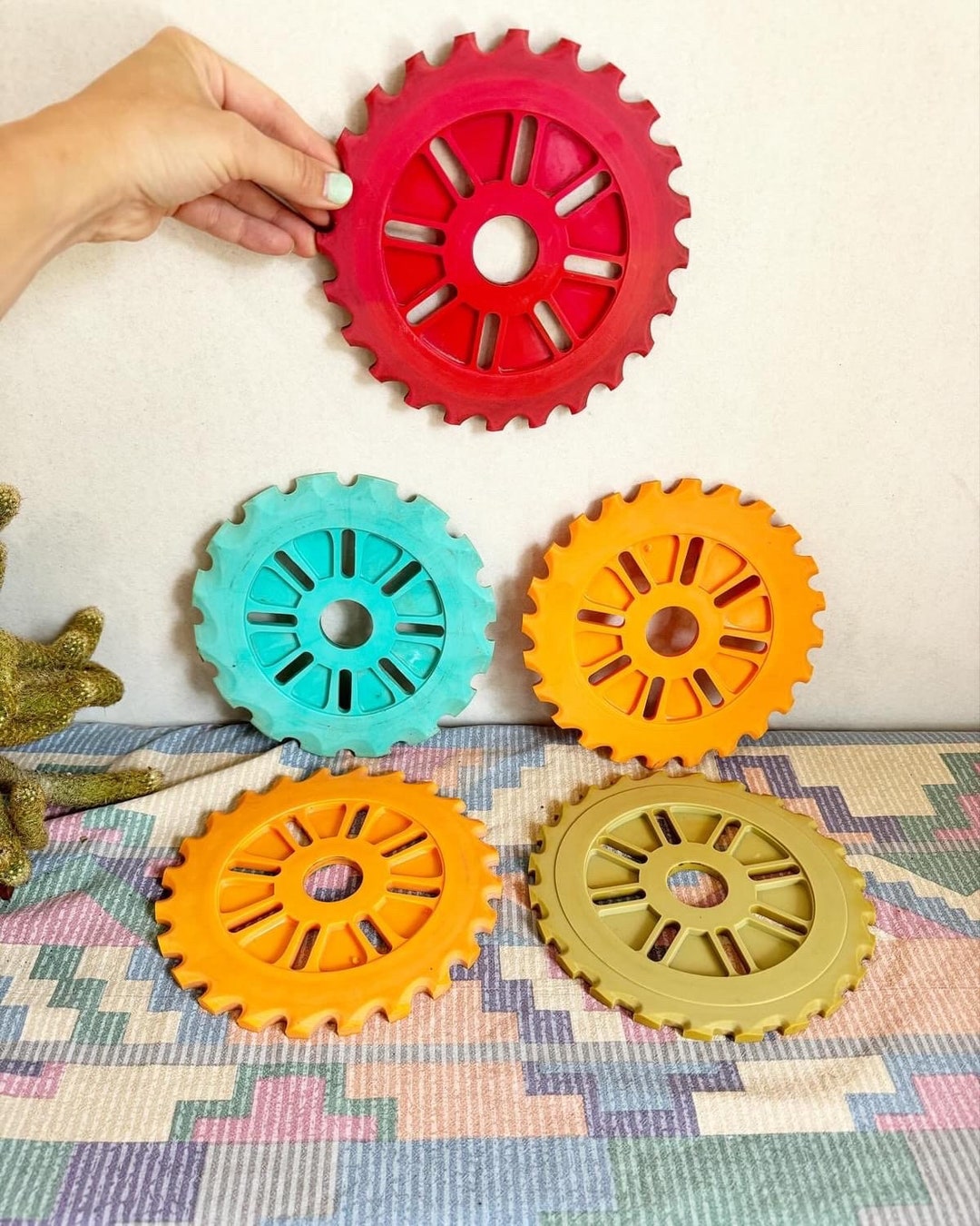 Vintage Set of 5 Lustran International Corn Planter Plates for Round ...