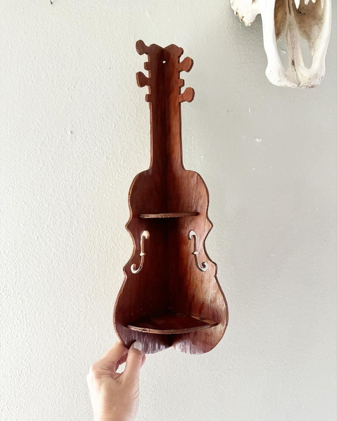 Vintage Violin Corner Wall Shelf. Handmade Instrument Violin Wall Shelf ...