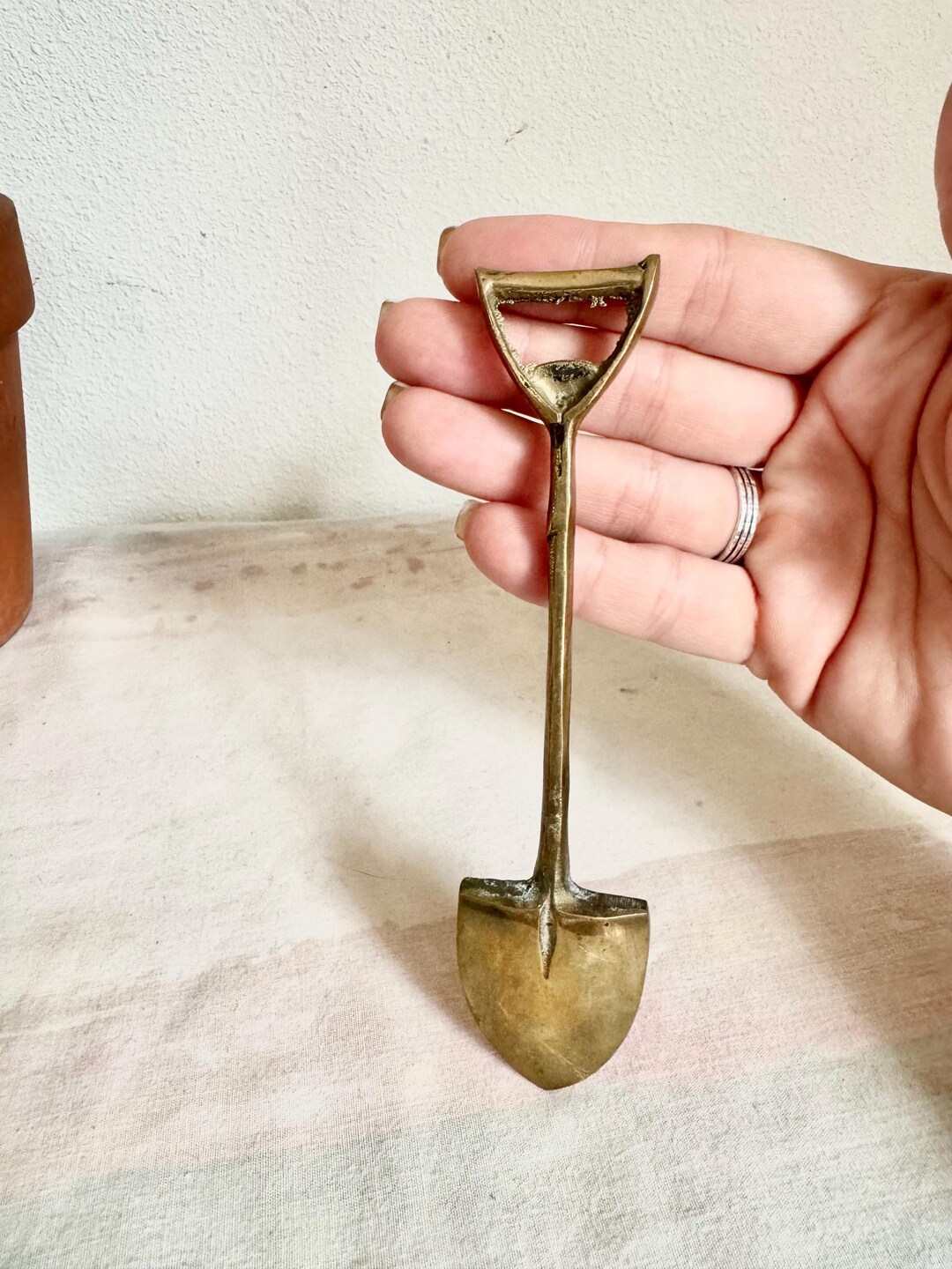 Solid Brass Spade Shovel Bottle Opener Vintage Barware Bar Tool Novelty ...