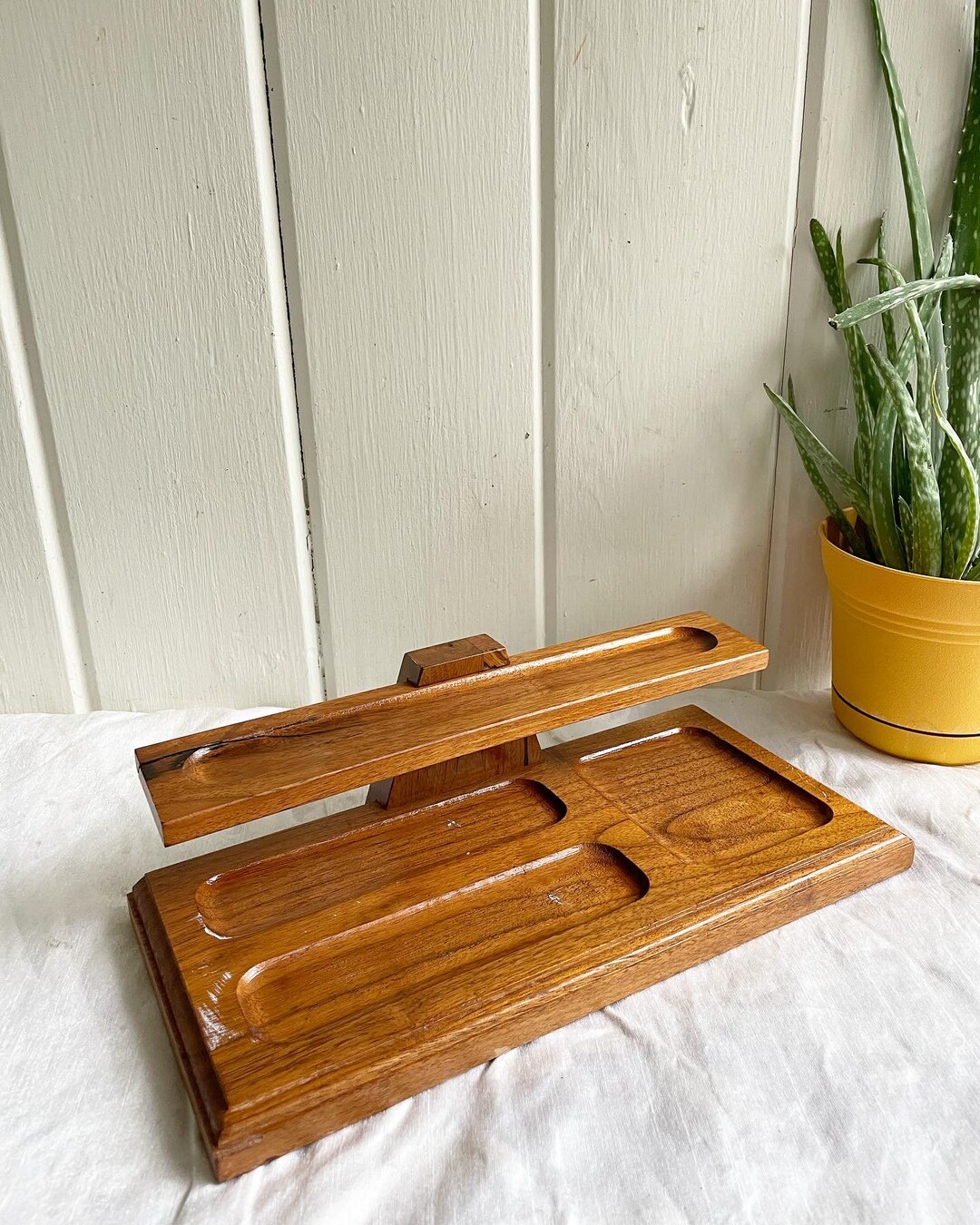 Men’s Vintage MCM Dresser Valet Wood Valet Storage Tray. Jewelry ...