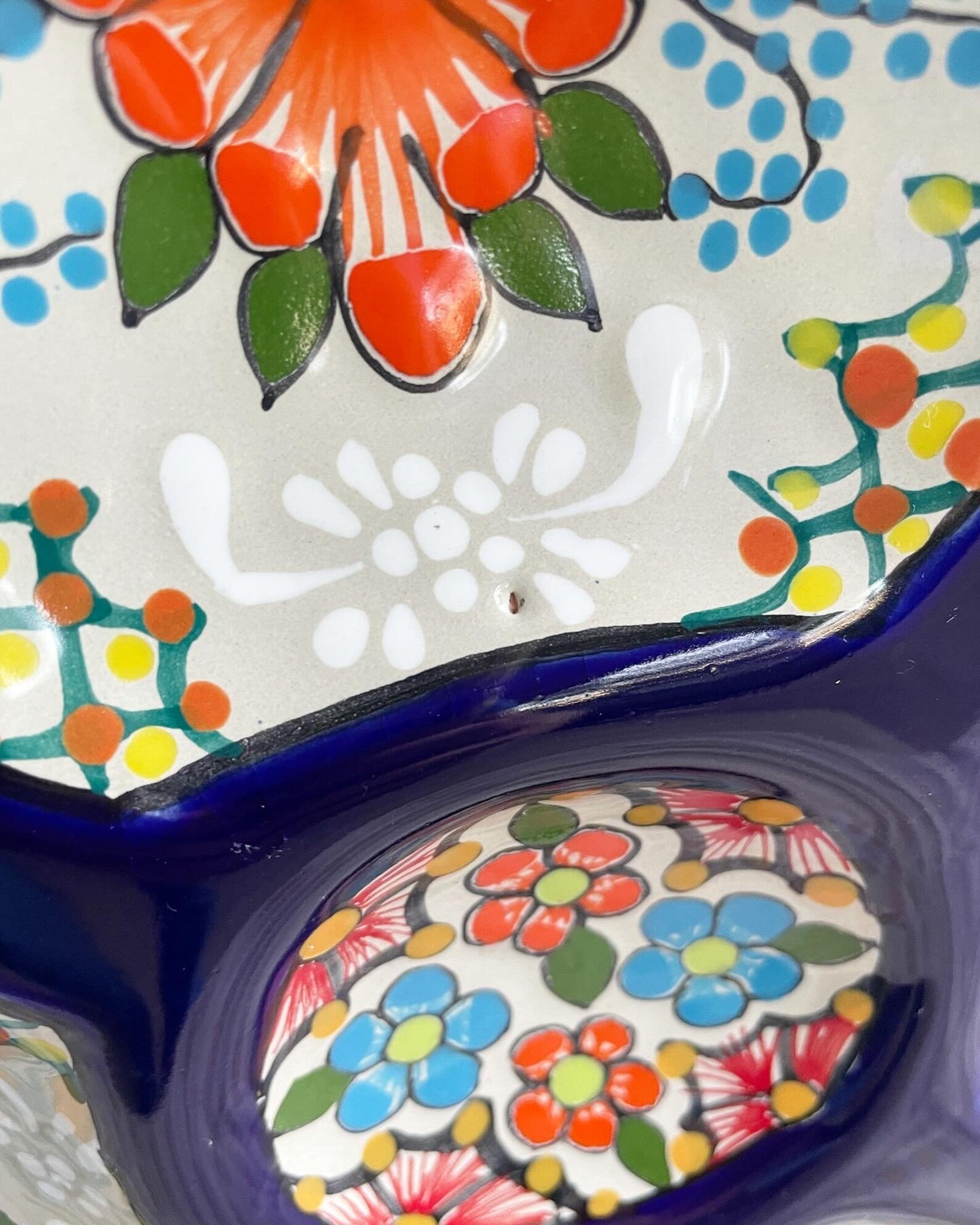 Rectangular Talavera Lead Free Mexican 5 Section Party Plater. Hand ...