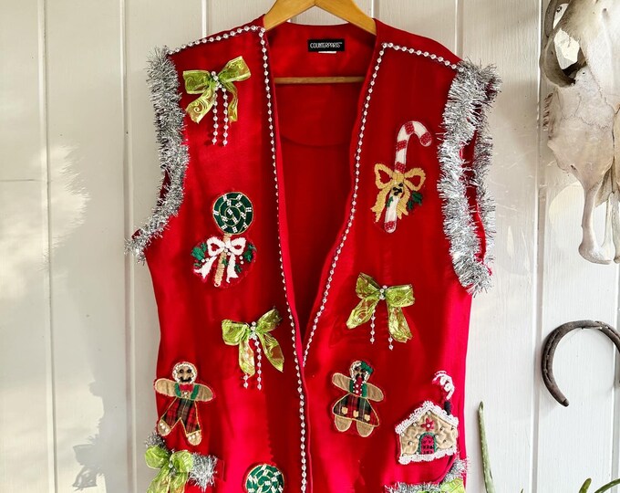 Handmade Vintage Long Tacky Set With Vintage Patchwork, Glued Beads ...