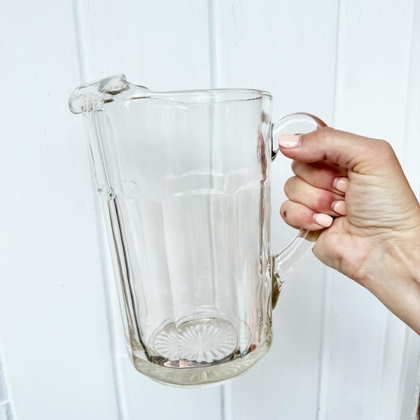 Clear Glass Pitcher - Etsy