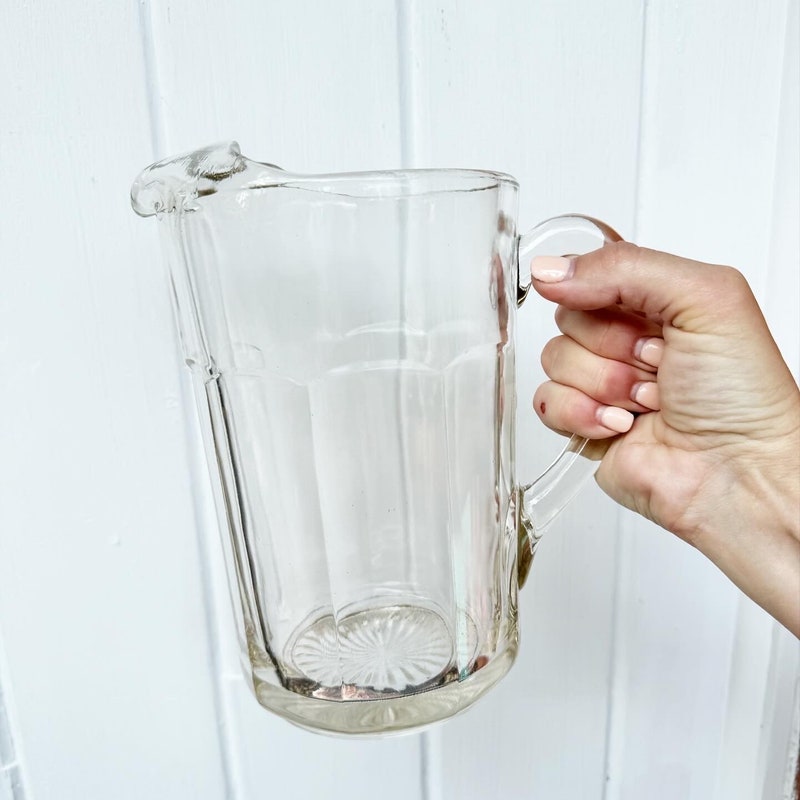 Clear Glass Pitcher - Etsy