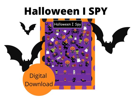 Printable I SPY Halloween Game Halloween Activity - Etsy