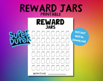 Reward Jar Reward Chart 2 Option Fillable Color Printable Motivational ...