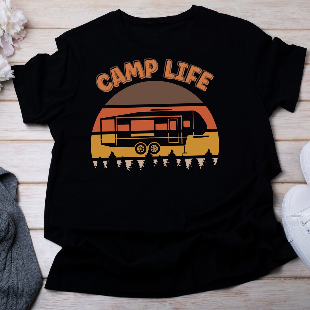Camp Life Shirt Camping Lovers Tee Gift Happy Camper Shirt Camping ...