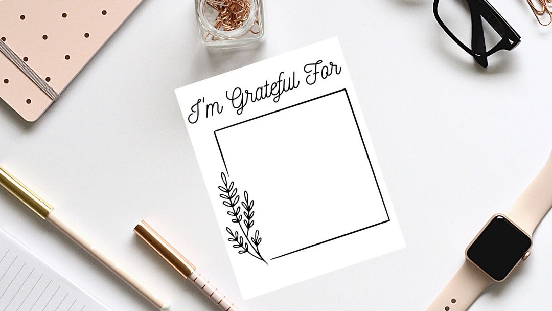 Printable "i'm Grateful For" Sheet, Daily Gratitude - Etsy