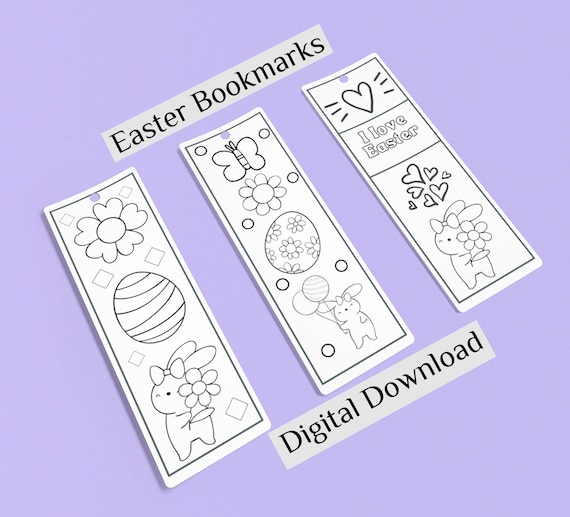 Printable Easter Bookmarks Bookmarks for Kids Printable | Etsy