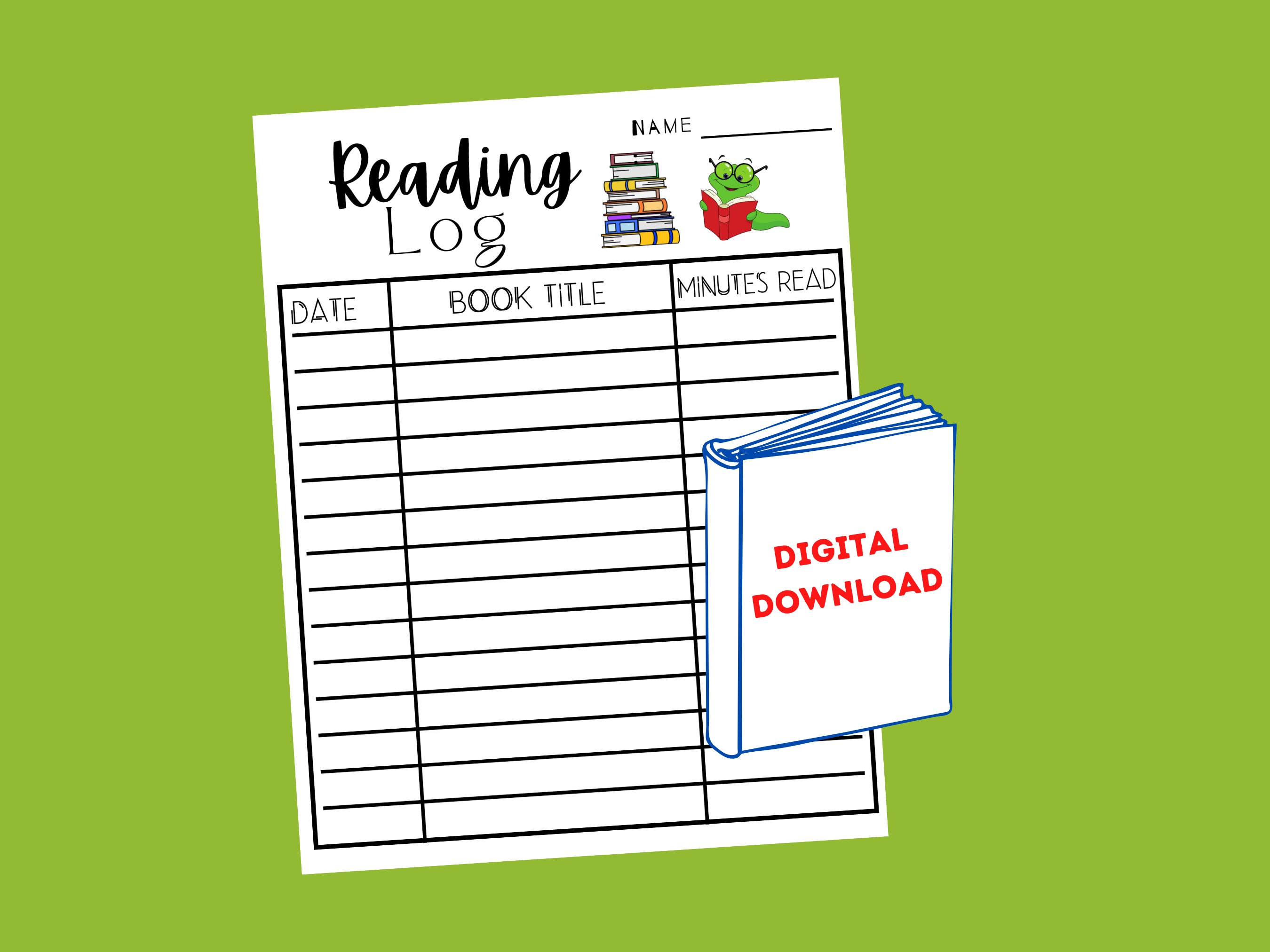 Kids Reading Log Printable Printable Reading Log Journal - Etsy UK