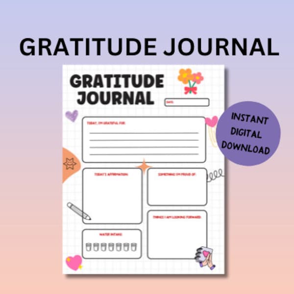 Gratitude Journal - Etsy