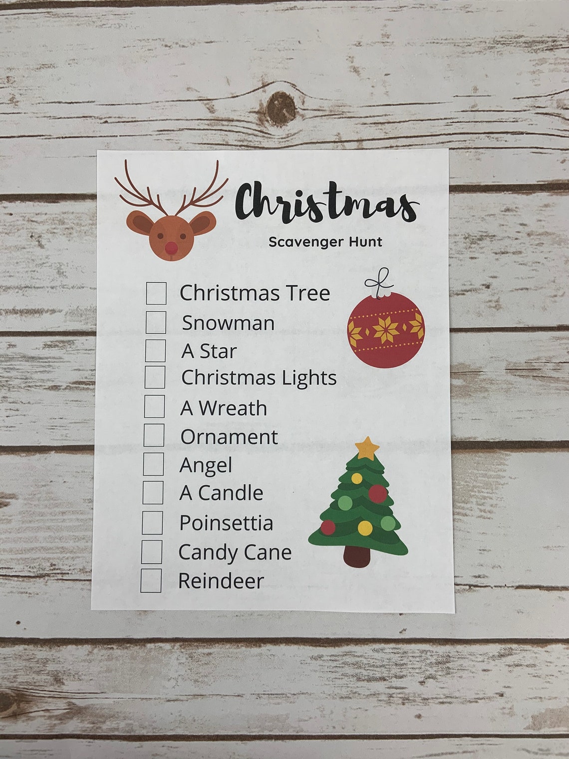 Printable Scavenger Hunt Christmas Scavenger Hunt Holiday | Etsy