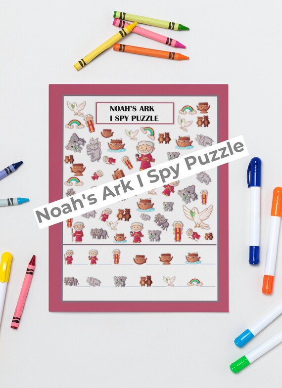 Printable I SPY Noah's Ark Game Sunday School Activity - Etsy
