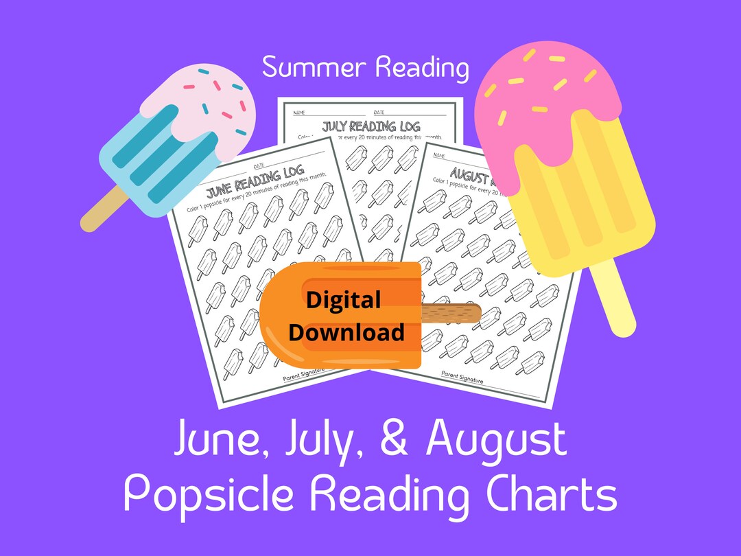 Kids Summer Reading Log Printable, Printable Popsicle Reading Log ...