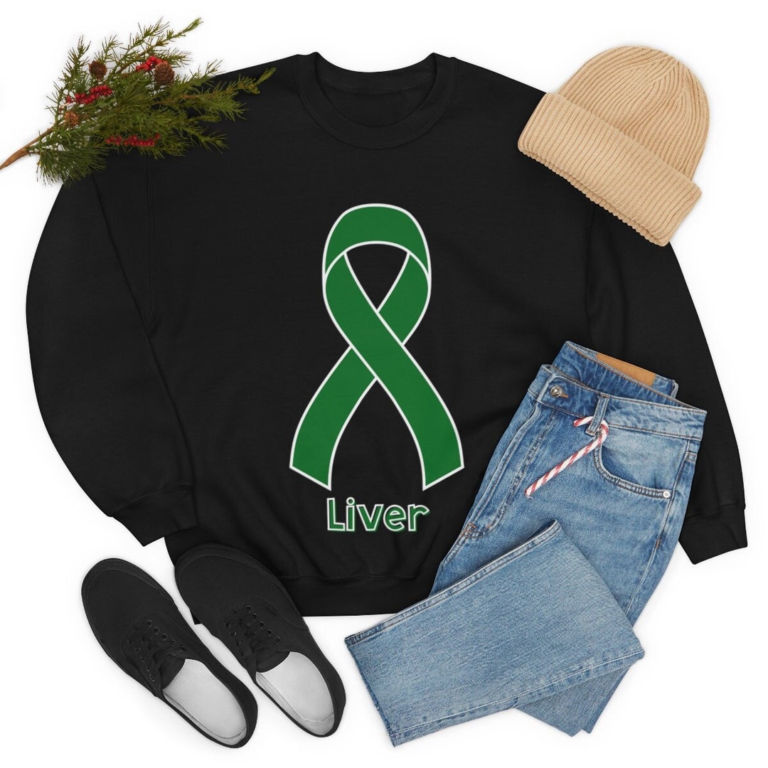 Liver Sweatshirt, Cancer Warrior Sweatshirt, Liver Cancer Sweatshirt ...