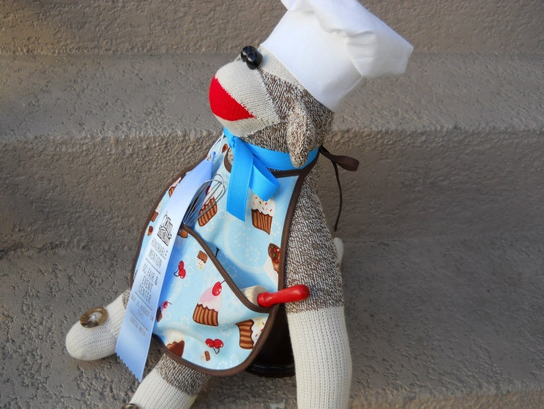 Sock Monkey Pastry Chef - Etsy