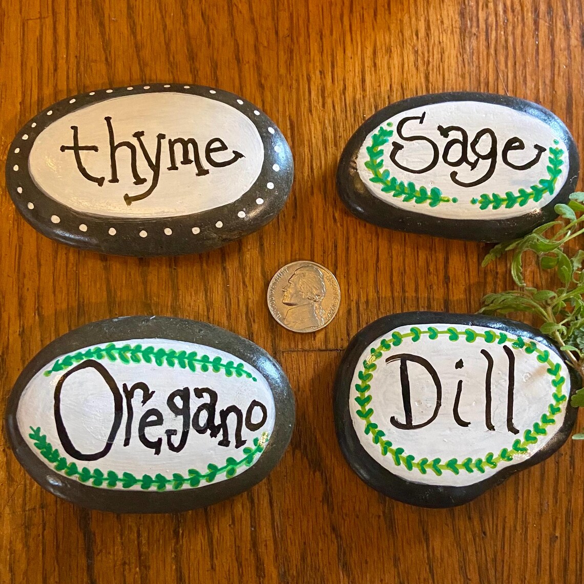 Stone Herb Markers - Etsy