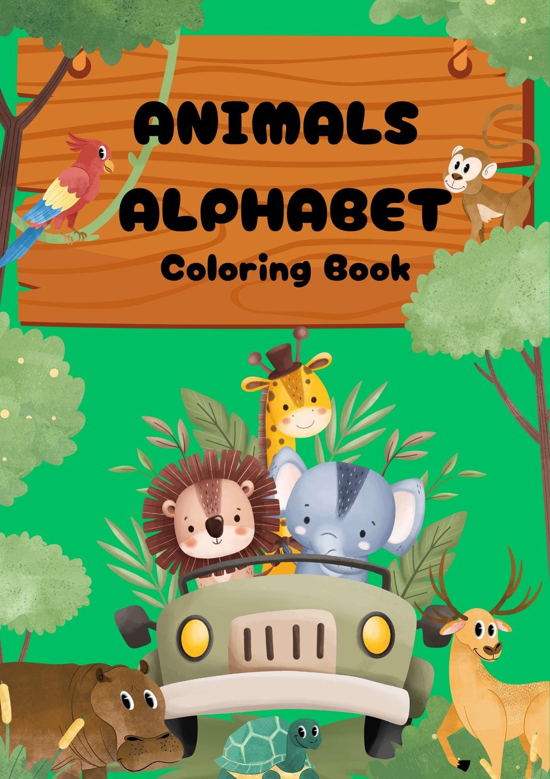 Animals Alphabet Coloring Book - Etsy