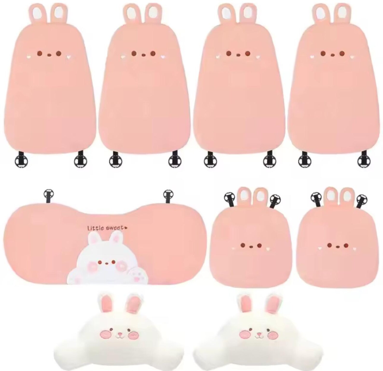 Kawaii Cute Car Seat Cushion – Cute Bunny & Bear Car Accessories, Plush ...