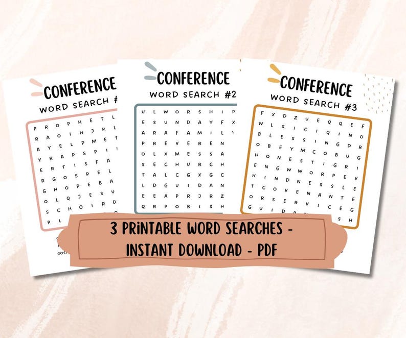 Printable General Conference Word Search Bundle - Fun Kids Games ...