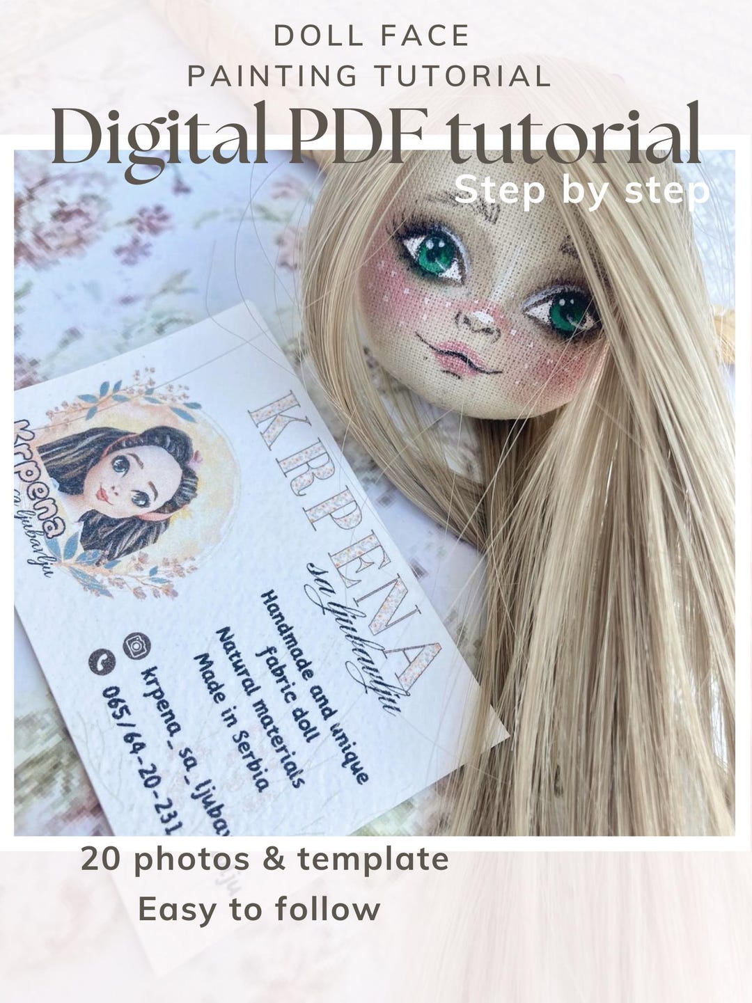 Cloth Doll Face Painting Tutorial – Step-by-step PDF Guide for Makers ...