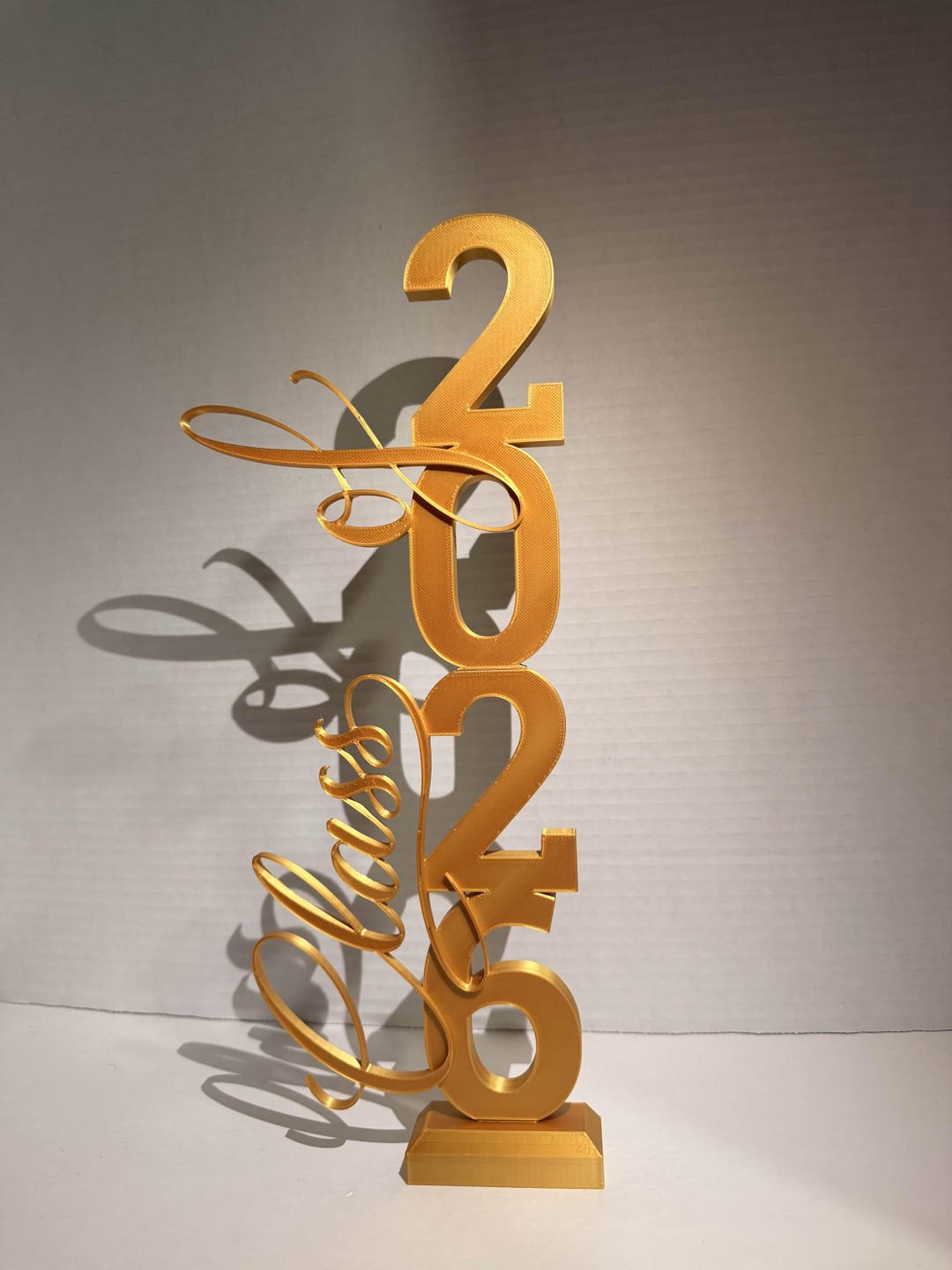 3D Printed Class of 2026 Graduation Centerpiece | Gold Party Decor - Etsy