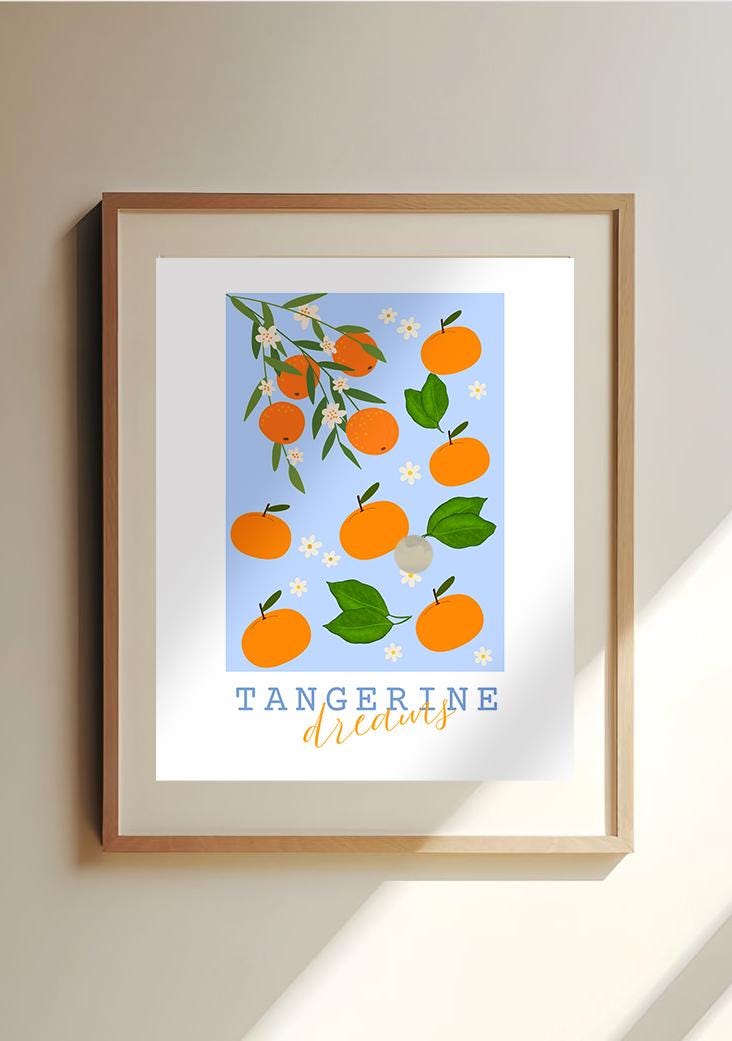 Tangerine Dreams - Printable Tangerine Wall Art - Printable Wall Art ...